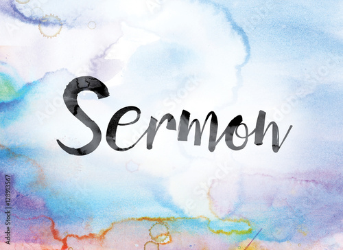 "Sermon Colorful Watercolor and Ink Word Art" Imagens e fotos de stock ...