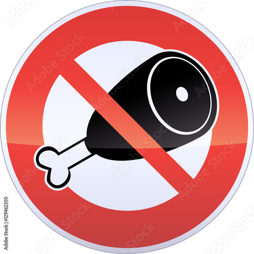 "Panneau d'interdiction de la viande" Immagini e vettoriali Royalty ...