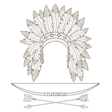 Indian Hat Coloring Page