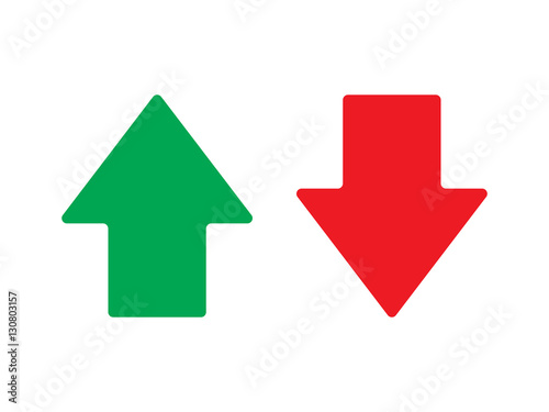 "Up and down arrow vector isolated" Stock image and royalty-free vector ...