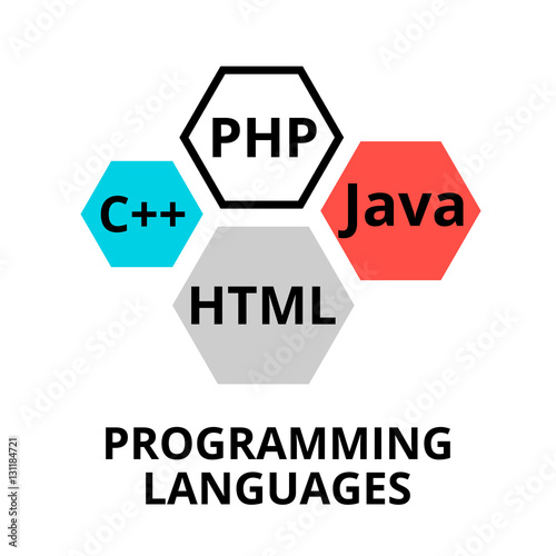 "Concept of programming languages icon" Stock image and royalty-free ...