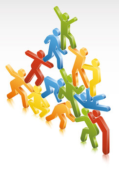 Human Pyramid Clipart