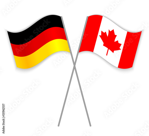"German and Canadian crossed flags. Germany combined with Canada ...