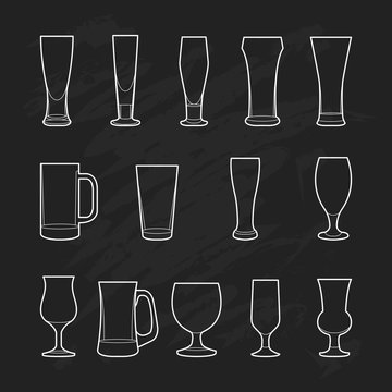 Pint Glass Silhouette Vector
