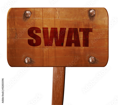 "swat, 3D rendering, text on wooden sign" Stock photo and royalty-free ...