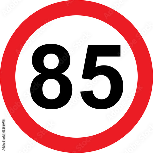 "85 speed limitation road sign" Stock photo and royalty-free images on ...