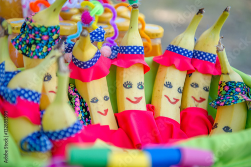 "Birthday party decoration fun bananas" Stock photo and royalty-free ...