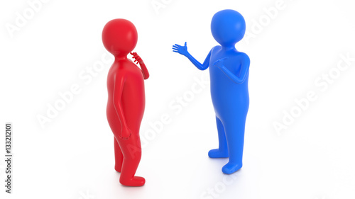 "3d Render Two men talking" Stock photo and royalty-free images on ...
