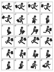 Stick Man Running Sequence