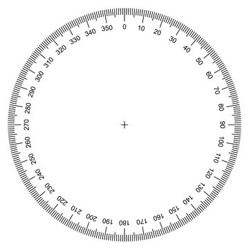 360 Degree Protractor Print Out