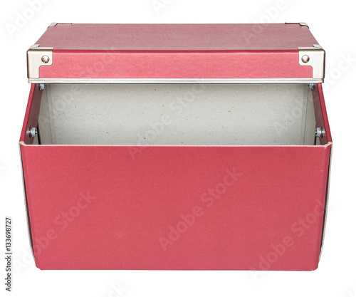Open Cardboard Box Side View