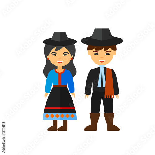 Argentina Traditional Clothing Clipart