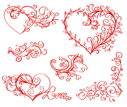 Heart Scroll Clipart