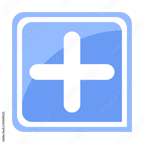 "Blue plus icon" Stock image and royalty-free vector files on Fotolia ...