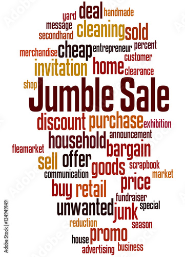 "Jumble Sale, word cloud concept 5" Stock photo and royalty-free images ...
