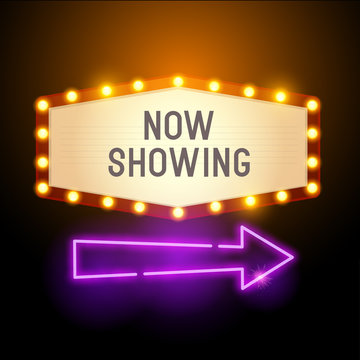 Now Showing Lighted Sign