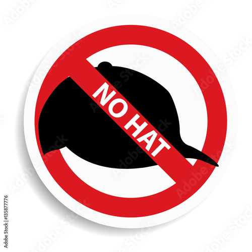"No hat sign on white background." Stock photo and royalty-free images ...