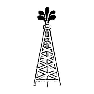 Old Oil Derrick Clip Art