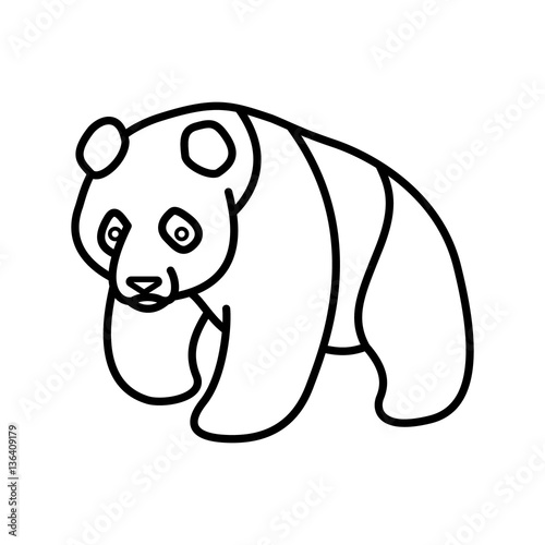"Panda Outline Vector Illustration" Stock image and royalty-free vector ...