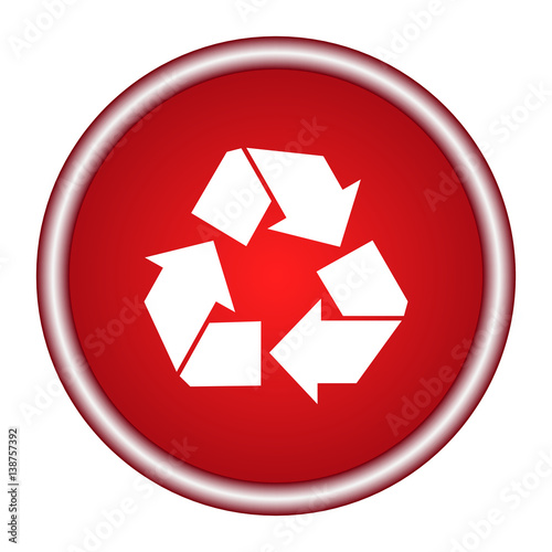 "Round red Refresh icon, Vector illustration" Stock image and royalty ...