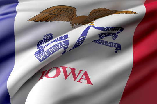 Iowa Flag Waving