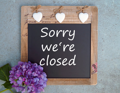 "Sorry We're Closed" Images – Browse 374 Stock Photos, Vectors, and ...