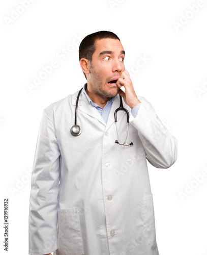 "Scared young doctor posing" Stock photo and royalty-free images on ...