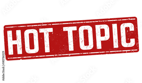 "Hot topic sign or stamp" fichier vectoriel libre de droits sur la ...