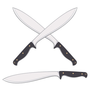 Bolo Knife Clipart Black