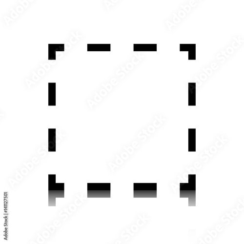 "square dashed line icon stock vector illustration flat design ...