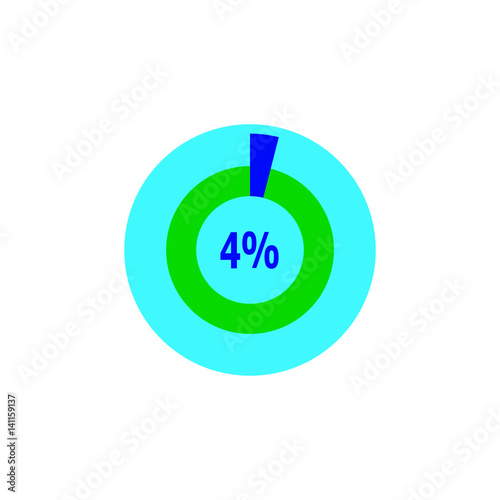 "Chart 4 percent, pie graph. Vector illustration" Stock image and ...