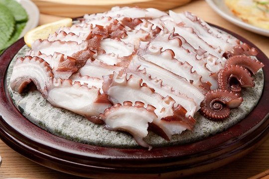 Live Octopus Sashimi