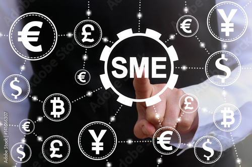 "SME. Small and medium-sized enterprises financial concept. KEY TO ...