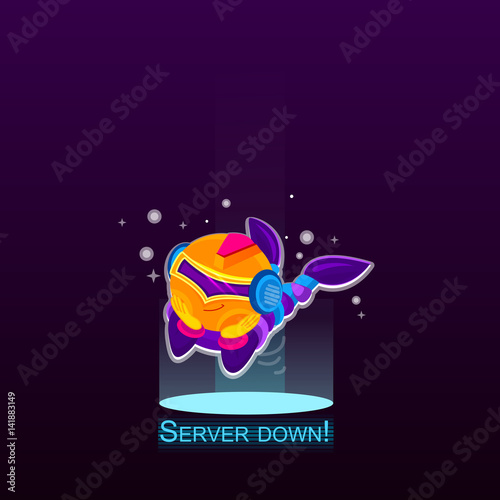 "Server down vector icon. Isolated illustration." Stock image and ...