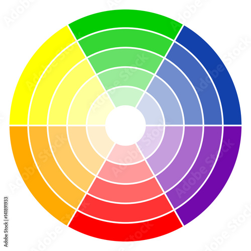 "color wheel 6-colors" Imágenes de archivo y vectores libres de ...