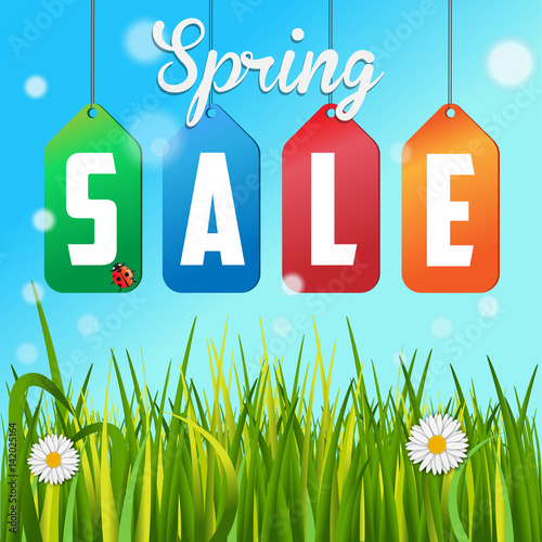 "Spring Sale Vector illustration" Stock image and royalty-free vector ...