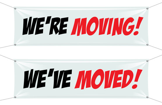 We Are Moving Banner