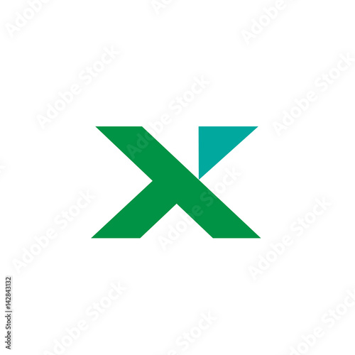 X Green Logo Design