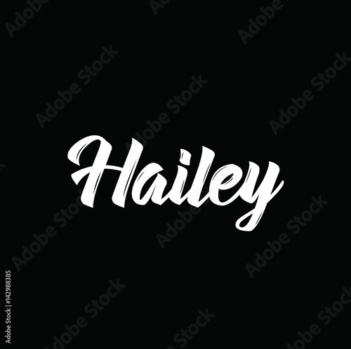 "hailey, text design. Vector calligraphy. Typography poster." fichier ...