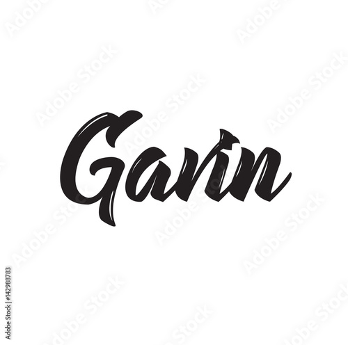 "gavin, text design. Vector calligraphy. Typography poster." Stock ...