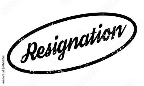 "Resignation rubber stamp. Grunge design with dust scratches. Effects ...