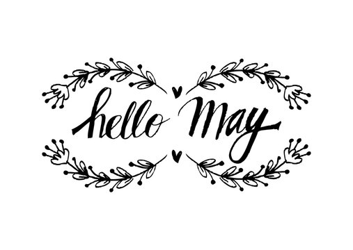 May Clipart Black And White