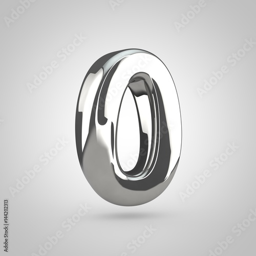"Silver number 0 isolated on white background" Stock photo and royalty ...