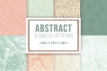 Sewing fabric with Abstract seamless patterns se vector textures ...