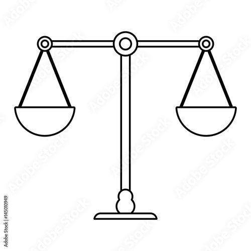 "scale weight balance outline vector illustration eps 10" Stock image ...