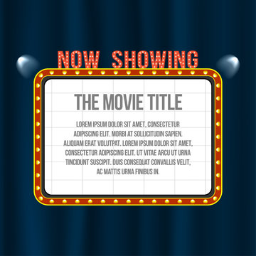 Now Showing Sign Template