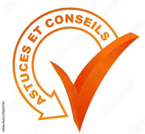 "astuces et conseils sur symbole validé orange" fichier vectoriel libre ...