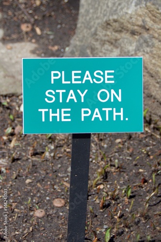 "please stay on the path sign" Stock photo and royalty-free images on ...