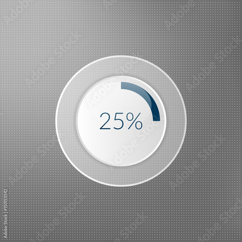 "25 percent pie chart icon. Percentage vector infographics. Circle ...