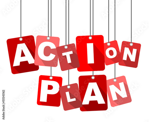 "Red vector flat design background action plan. It is well adapted for ...